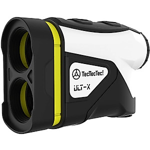 TecTecTec ULT-X High-Precision Golf Rangefinder, Laser Range Finder Binoculars with 6X Magnification, Slope Mode, Vibration, Continuous Scan CR-2 Battery for Measurement Golfing and Hunting