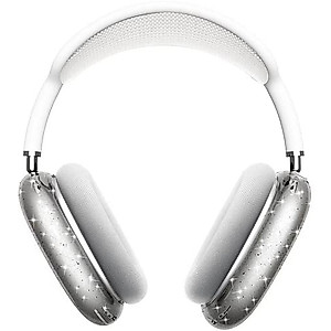 SaharaCase Hybrid Flex Cover Case for Apple AirPods Max [Rugged] Headphone Protection Antislip Grip Slim (Transparent Sparkle)