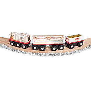 Orbrium 8 Unpainted Train Cars with 12 Colors Paint and Paint Brushes Set for Wooden Railway Compatible with Thomas, Chuggington, Brio, for Birthday Party Train Theme