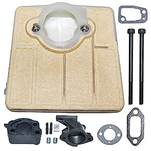 AUMEL 501807105 Intake Manifold Bolt Adaptor Air Filter Kit For Husqvarna 266 61 66 Chainsaw -M5