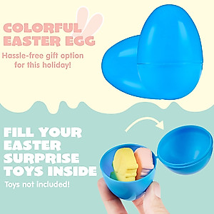 JOYIN 3.15" Easter Eggs, Fillable Plastic Eggs Empty Colorful Bright Eggshells with Hinge for Easter Hunt, Filling Treats, Party Favor, Basket Stuffers, Classroom Prize Supplies, 36PCS