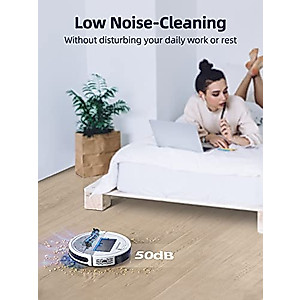 HONITURE Robot Vacuum Cleaner, G20 Robot Vacuum and Mop Combo 3 in 1, 4000pa Strong Suction, Self-Charging, App&Remote&Voice Control, Compatible with Alexa, Ideal for Carpet, Hard Floor, Pet Hair.