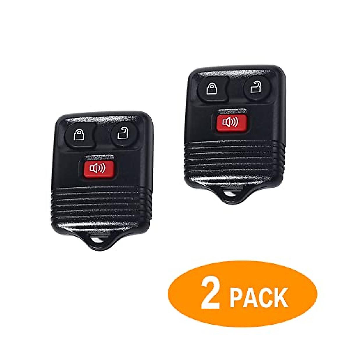 Banseko 2 Replacement Keyless Entry Remote Control Key Fob Clicker Transmitter，fits Ford, Lincoln, Mercury, Mazda F150 F250 F350