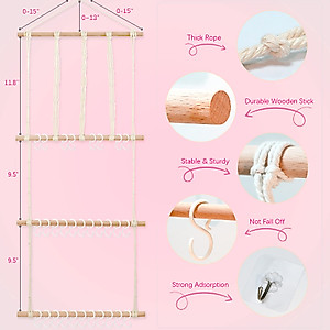 yunhuatdm Headband Bow Holder Hanging Hair Bows Headbands Organizer with 30PCS Plastic Hooks, Newborn Toddler Hair Accessories Organizer Storage for Wall, Room, Door, Closet