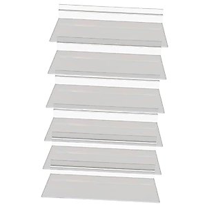 Unomor 6pcs Slot Display -Mounted Shelves Floating Shoe Display Shelves Wall Shelves for Shoes Wall Mounted Shelves Shoe Shelves for Wall Shelf Retail Shelves Transparent Plastic