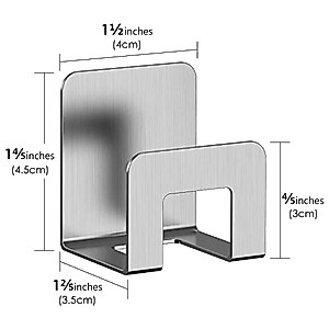 Linkidea 4 Pack Sponge Holder for Kitchen Sink, Stainless Steel Small Sponge Sink Caddy Holder, Adhesive Sponge Dispenser Quick Drying Organizer