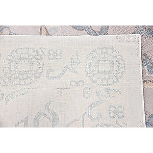 Unique Loom Paris Collection Pastel Tones Traditional Distressed Gray Area Rug (9' 0 x 12' 0)