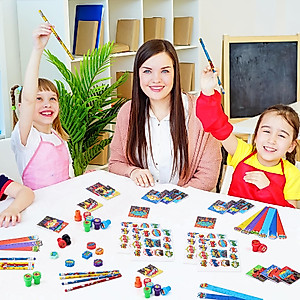Cholemy 168 Pcs Hero Party Favor Set Include Hero Birthday Mini Notebook Hero Theme Sticker Pencil Stamper Ruler Eraser for Hero Themed Celebration Gifts Classroom Rewards Favor Party Supplies
