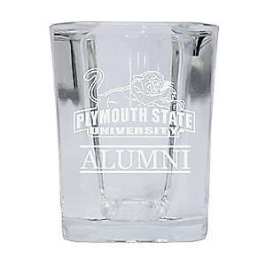 Plymouth State University College Alumni 2 Ounce Square Shot Glass laser etched Officially Licensed Collegiate Product