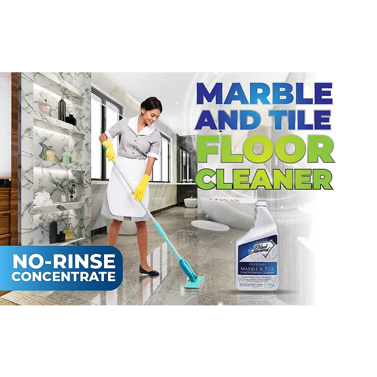 Black Diamond Stoneworks MARBLE & TILE FLOOR CLEANER and Wood & Laminate Floor Cleaner 2-Gallon Bundle