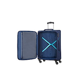 American Tourister Hand Luggage, Blue (Navy), Spinner M (67 cm-66 L)