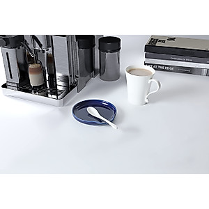 GDCZ Ceramic Spoon Rest for Stove Top - 5 Inches Large Spoon Holder for kitchen Counter, White Coffee Spoon Rest, Cooking Utensil Rest, Kitchen Accessories, Dishwasher Safe, Set of 1,Navy