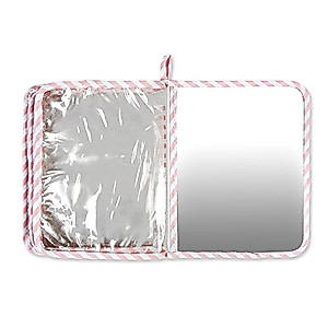 My First Photo Album for Baby - Baby Girl on Soft Fabric Cover in Pink, Holds 15 Photos, Wipeable Pages, Baby Safe Mirror - Baby's First Photo Album by Genius Baby Toys