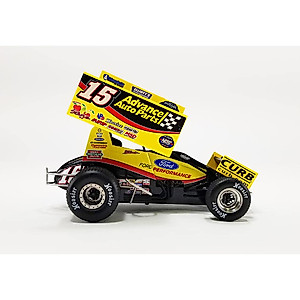 Winged Sprint Car #15 Donny Schatz Advance Auto Parts Tony Stewart Racing World of Outlaws (2022) 1/18 Diecast Model Car by Acme A1822005