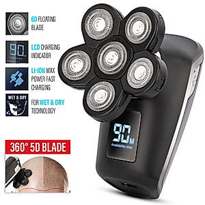 AW 7D Head shavers for Bald Men, Anti Pinch Bald Head shavers for Men, Electric Head Shavers for Men, Maquina De Afeitar Para Hombre, Head Shavers for Bald Men Wet and Dry