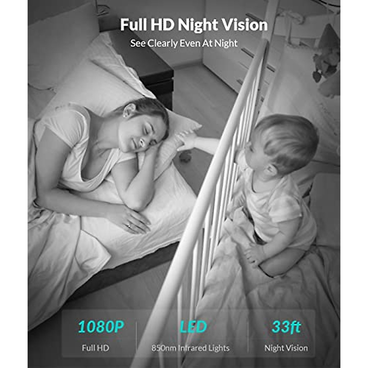 NETVUE Indoor Camera, 1080P FHD 2.4GHz WiFi Pet Camera, Home Camera for Pet/Baby, Dog Camera 2-Way Audio, Indoor Security Camera Night Vision, AI Human Detection, Cloud Storage/TF Card, White