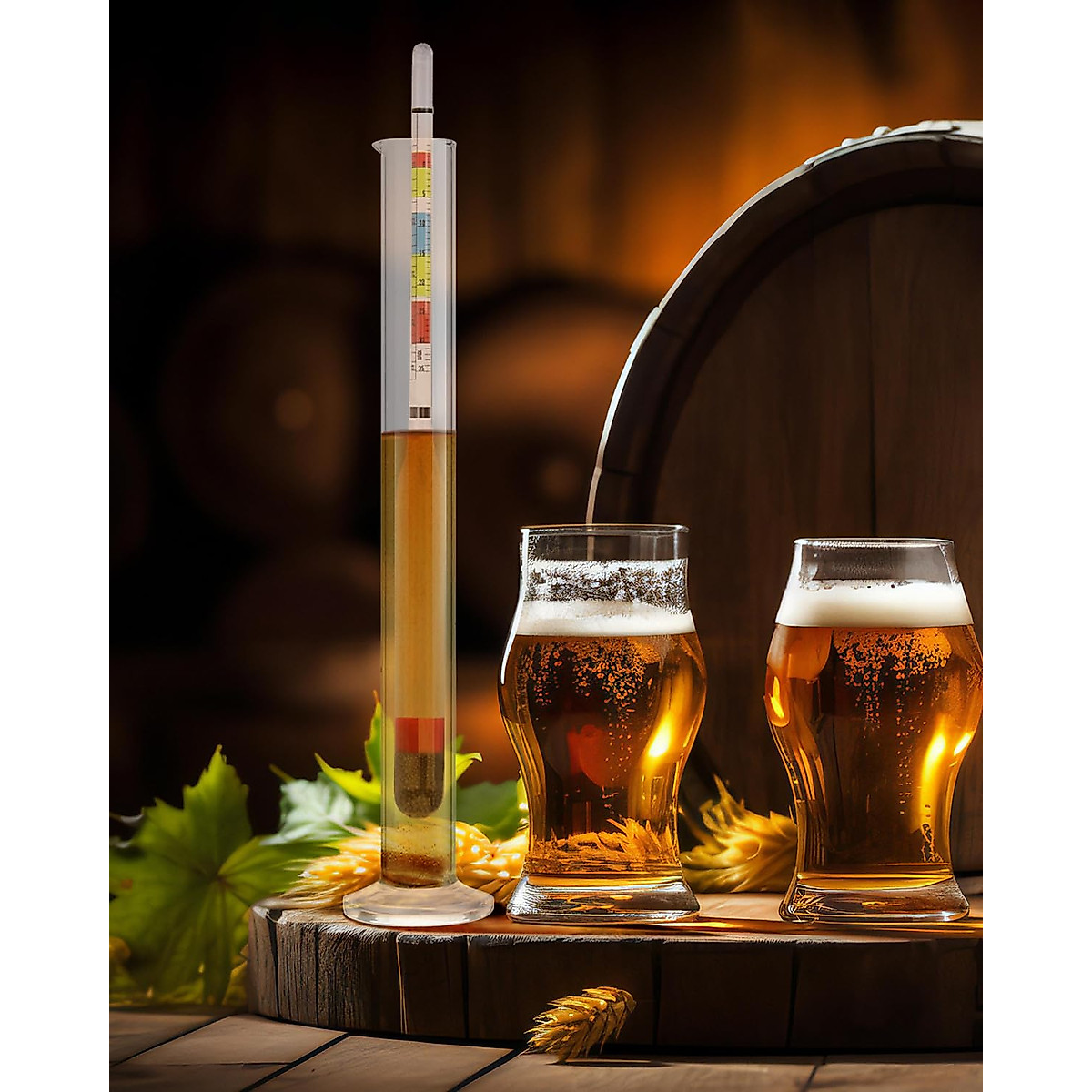 Kosoeur Triple Scale Hydrometer, Alcohol Hydrometer for Wine, Mead, Kombucha & Beer, Mead Making Kit, (ABV Tester, Brix, Specific Gravity Hydrometer), Hydrometer Alcohol Kit for Wine Brewing Supplies