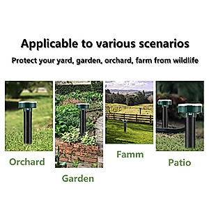 Mole Repellent Stake Repellent Solar Repellent 4 Pack,Outdoor Ultrasonic Gopher Repeller Deterrent Waterproof,Groundhog Repellent Spikes Drive Away,Rodent Vole Chaser for Lawn Gardens and Yards