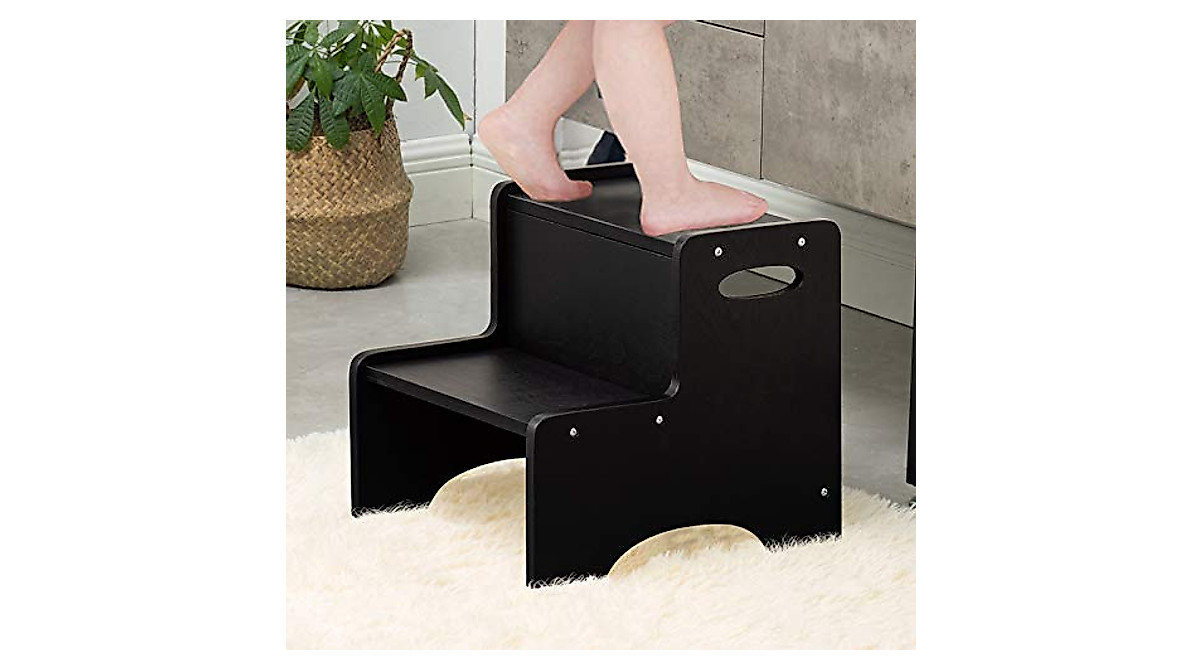 WOOD CITY Step Stool for Kids - Safe & Stylish