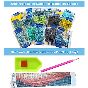 liziciti DIY Diamond Painting Kits Religion Theme 5D Diamond Pictures for Adults Catholic, Rhinestone Diamond Paintings Art Craft Kits for Home Wall Decor Canvas 12x16inch (Angel)