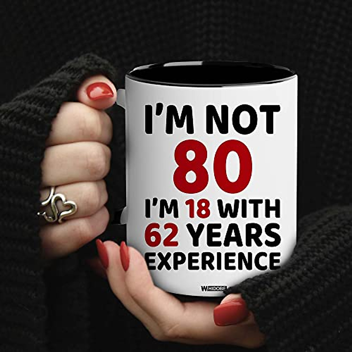 WHIDOBE 80th Birthday Gifts for Women, Men, Dad, Mom - 1943 Birthday Gifts for Women, 80 Years Old Birthday Gifts Coffee Mug for Wife, Friend, Sister, Her, Brother, Colleague, Coworker, Christmas
