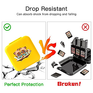 UFOPETIE Card Case for Nintendo Switch Game Card,Compatible with Nintendo Switch Case Animal Crossing Theme,Game Case for Animal Crossing Cards,for Switch Accessories-Thumb Grip 2PCS-Fishing Break