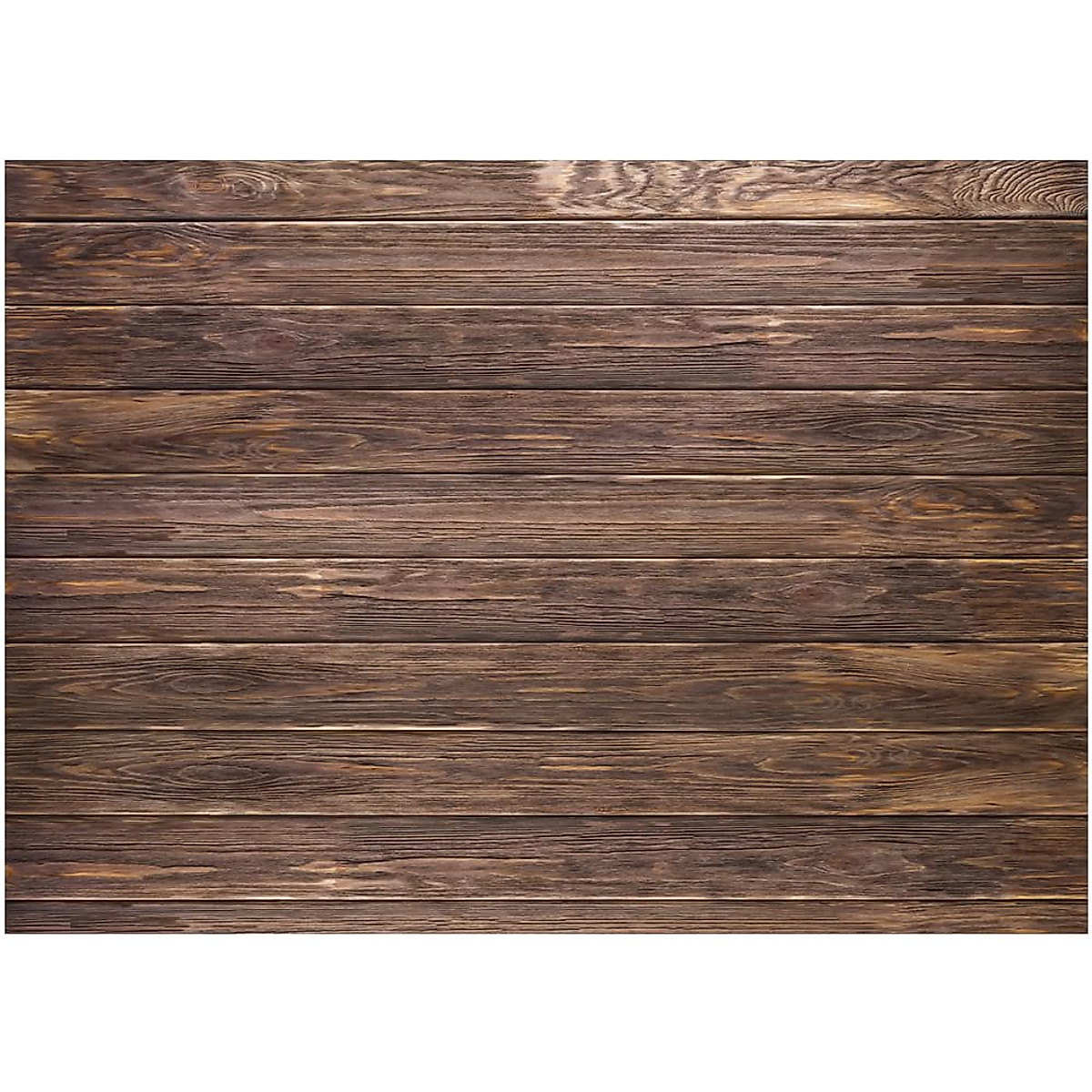 LYWYGG 10x10ft Thin Vinyl Brown Wood Backdrop Photographers Retro Wood Wall Background Cloth Seamless CP-19-1010