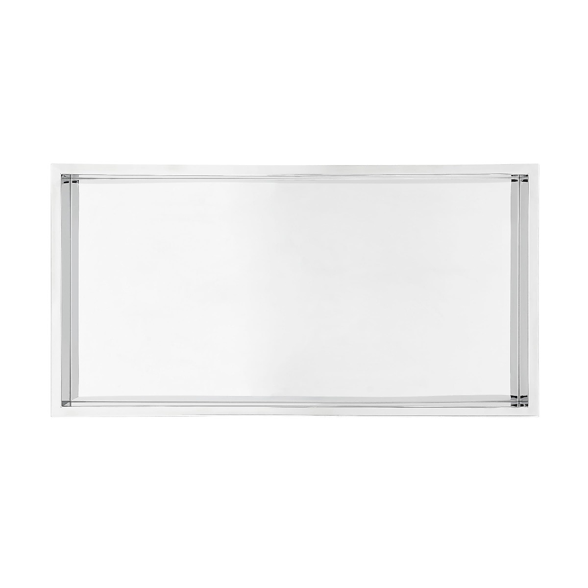 Swiss Madison Well Made Forever Voltaire 12” x 24” Stainless Steel Single Shelf Wall Niche in Polished Chrome