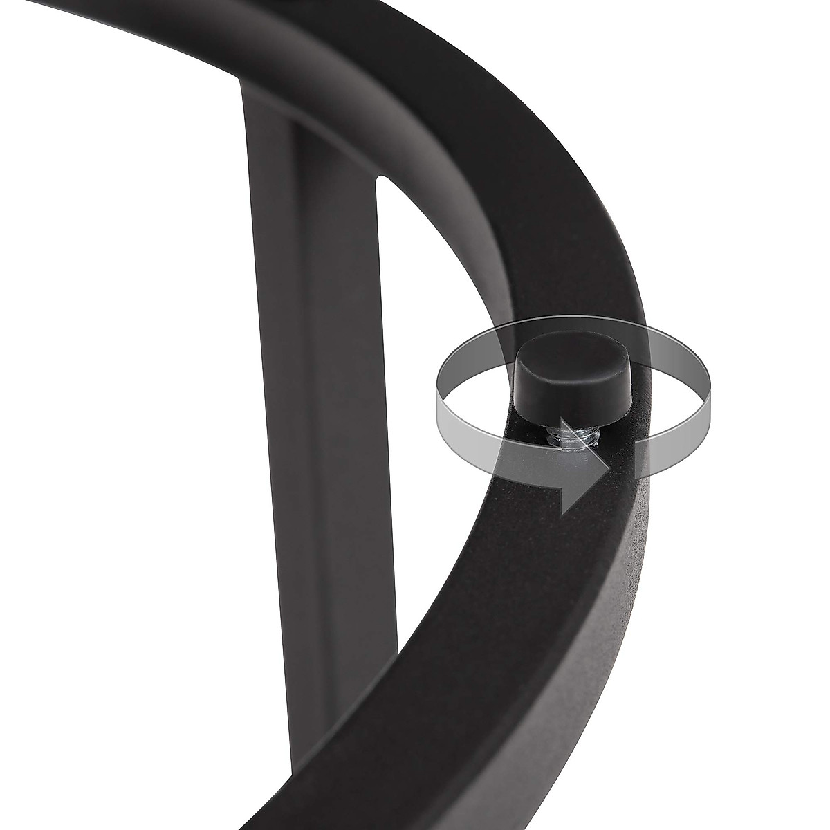 Ball & Cast Side End Table, 15.25" Dia, Black