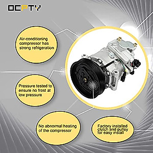 OCPTY Air Conditioning Compressor CO 11323C for Land Rover LR2 for Volvo S60 S80 V70 XC60 XC70 XC90 1.6L 2.0L 2.5L 3.0L 3.2L 2008-2016