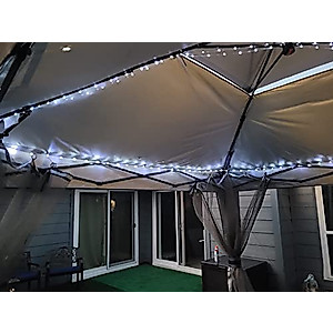 Solar Rope Light 33FT 100L IP65 Waterproof Outdoor LED Copper Fairy String Tube Lights for Party Garden Yard Home Wedding Christmas Halloween Holiday Decoration Lighting(Cool White)