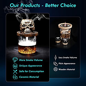 Old Fashioned Smoker Kit, Whiskey Bourbon Cocktail Smoker Kit With 4 Flavored Wood Chips, Torch (No Butane) Smoke Top Cocktail Bar Kit, Gift for Whiskey Lovers, Dad, Husband, Men