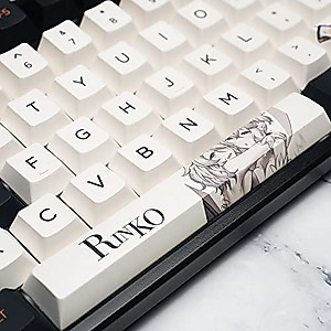 HiFiGo Mechkeys x Z Review Rinko Touch Cherry Profile Keycaps Set, 156 Key Caps Compatible with 60%, 65%, TKL, 75%, 96%, and Full-Size Keyboards (Rinko Touch)