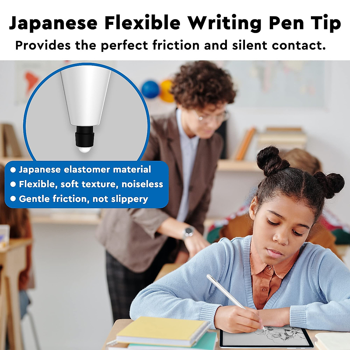 RENAISSER Turing 530 Pen for iPad, Japan Made Paper-Feel Pen Tip, Special Note-Taking/Writing Stylus, Epson CPU Inside, Designed in Houston, Made in Taiwan