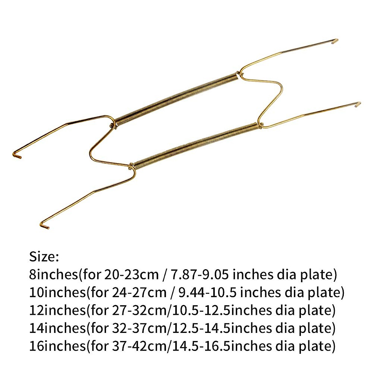 8 10 12 14 16Inch Plate Hangers for Walls Plate Dish Hangers Stainless Steel Decorative Invisible Plate Hangers Holder, Wall Hooks Home Decor (size:12in)