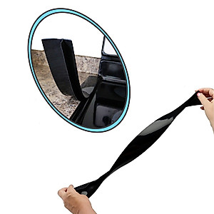 2 X Silicone Stove Gap Cover | Counter Top Stove Fills Gap Between Countertop and Stove | Seals Spills Between Stovetops, Washing Machines, Tables and more - Glossy Black