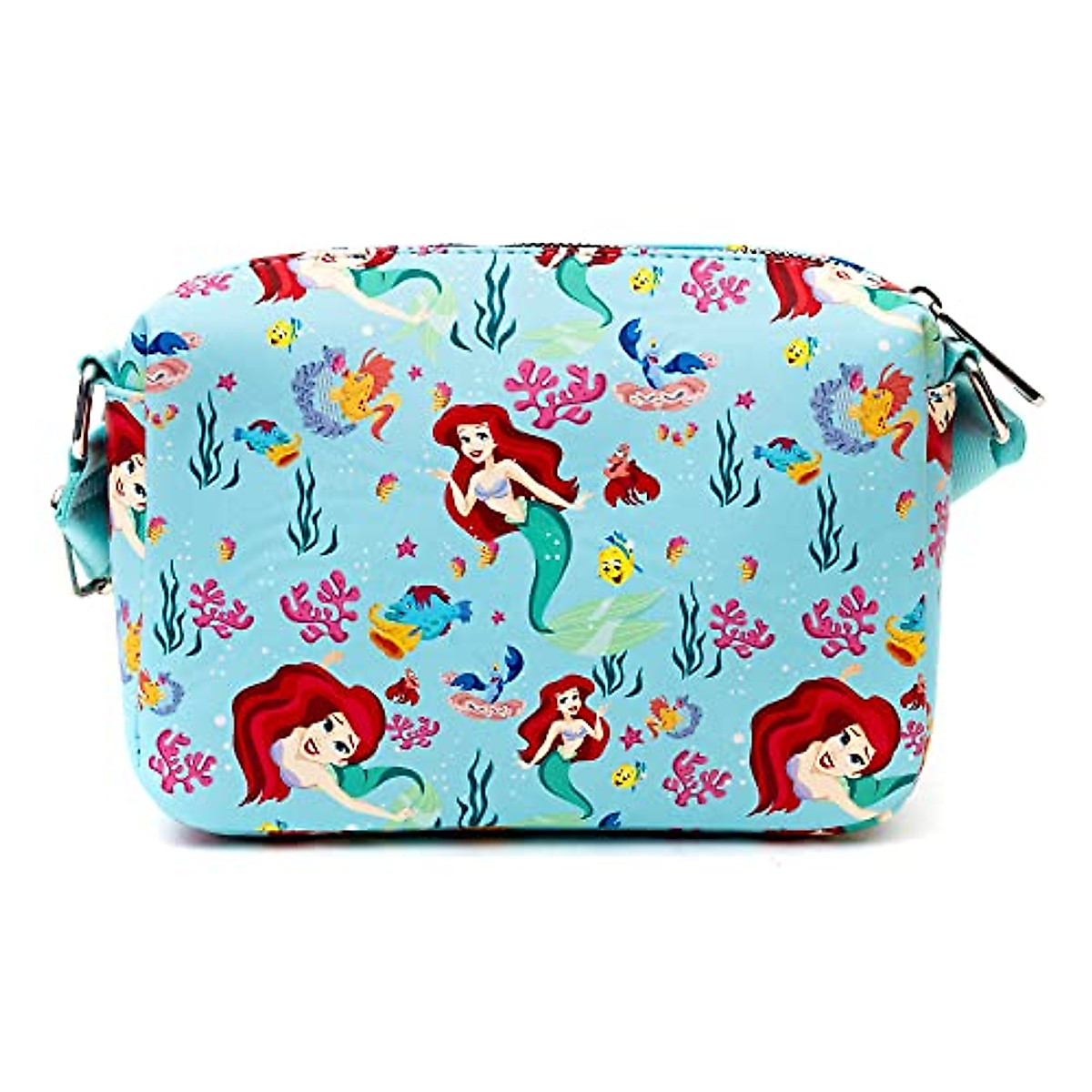 Disney Bag, Cross Body, Rectangle, The Little Mermaid Ariel Under the Sea Band Poses Collage, Vegan Leather