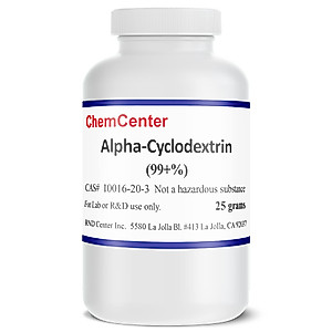 ChemCenter Alpha-Cyclodextrin, High Purity Powder, 99% min., 25 Grams