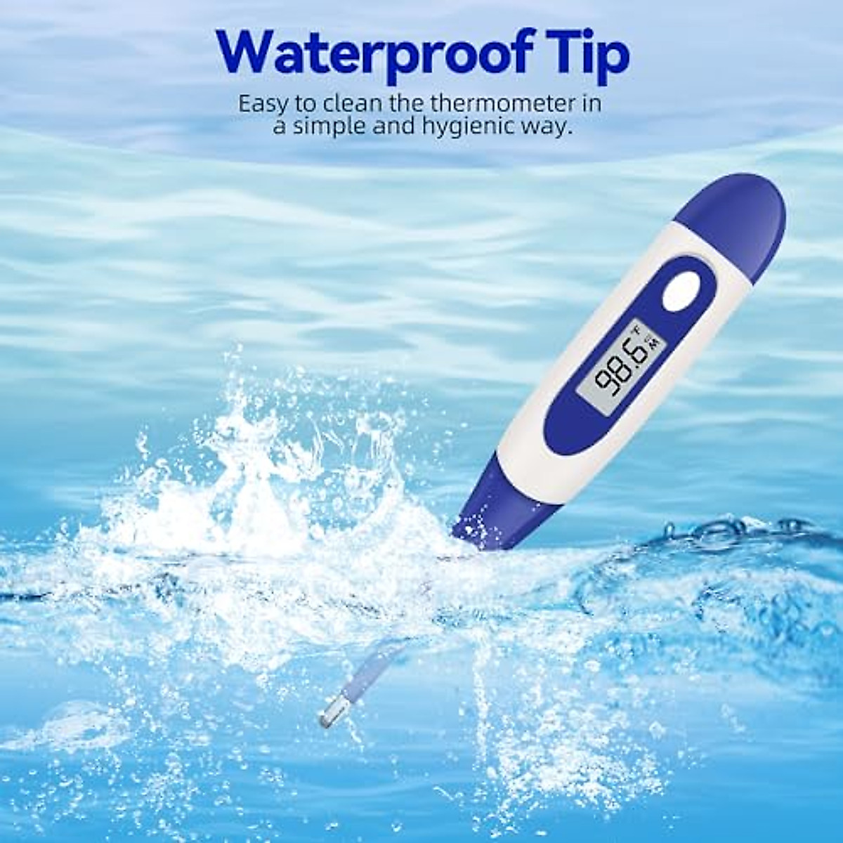 FDK Thermometers for Adults & Kids - Medical Grade, Accurate Oral/Armpit, Ideal for Travel, Easy-to-Read Digital Display, Default, BT-A21CN