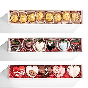 SLShePack 20Pack 12x2¼x2 Inches Clear Chocolate Covered Strawberries Boxes for 6, Macaron boxes for 12, Truffle Boxes Cocoa Bombs Cookies boxes