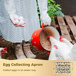 Homaisson Egg Apron, 15 Pockets Durable Canvas Egg Collecting Holding Apron Egg Gathering Apron for Chicken Duck Goose Eggs, Egg Carrier Canvas Apron for Housewife Farmhouse