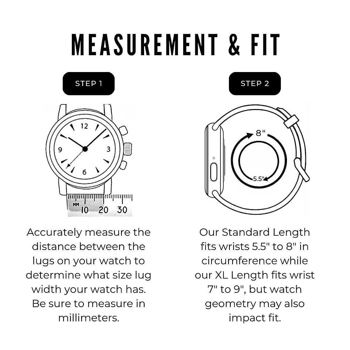 BARTON WATCH BANDS Quick Release Elite Silicone Watch Bands, Black, 22mm