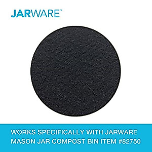 Stainless Steel Compost Lid with 4 Charcoal Filters for Wide Mouth Mason Jars,