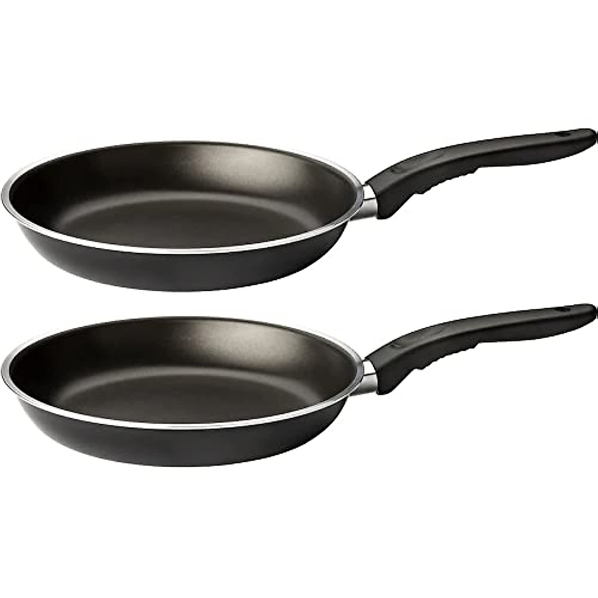 IKEA KAVALKAD Frying Pan Set of 2, Black Teflon Classic Non-Stick Coating