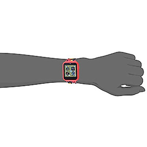 Accutime Kids Disney Mickey Mouse Red Black Educational Learning Touchscreen Smart Watch Toy for Boys, Girls, Toddlers - Selfie Cam, Learning Games, Alarm, Calculator, Pedometer (Model: MK4089AZ)