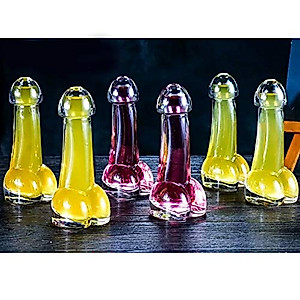 ARTSTORE Creative Funny Penis Martini Cocktail Glasses Cup,Transparent Glassware Sexy Shape Drink Cups for Bar Nightclub Decoration Personality Whiskey Glass Funny Bachelorette Party Accessories