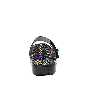 Alegria Kourtney Mary Jane Women's Comfort Shoes Minnow Rainbow Vegan Leather 7-7.5 Wide Width US