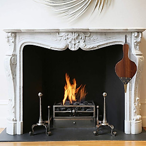 Kerykwan Fireplace Bellows 17"x7.5" Large Wood Air Blower Cast Nozzle for Outdoor Camping BBQ Grill Chimney Hand Bellow Pump Pit Barbeque Fire Tools Accessories with Hanging Strap