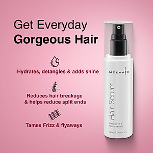 MOEHAIR Anti Frizz Hair Serum | Infused with Maracuja Oil and Protein | Hair Serum for Frizzy Hair | Paraben and Sulfate-Free Hair Smoothing Serum | For Strong and Silky Hair (3.38 Fl. Oz)