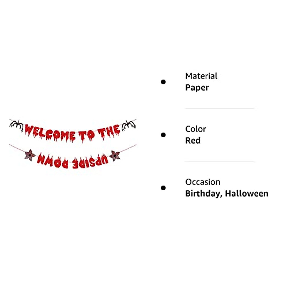 Stranger Party Banner Stranger Themed Party Banner Glitter Welcome To The Upside Down Banner for Stranger Party Decorations